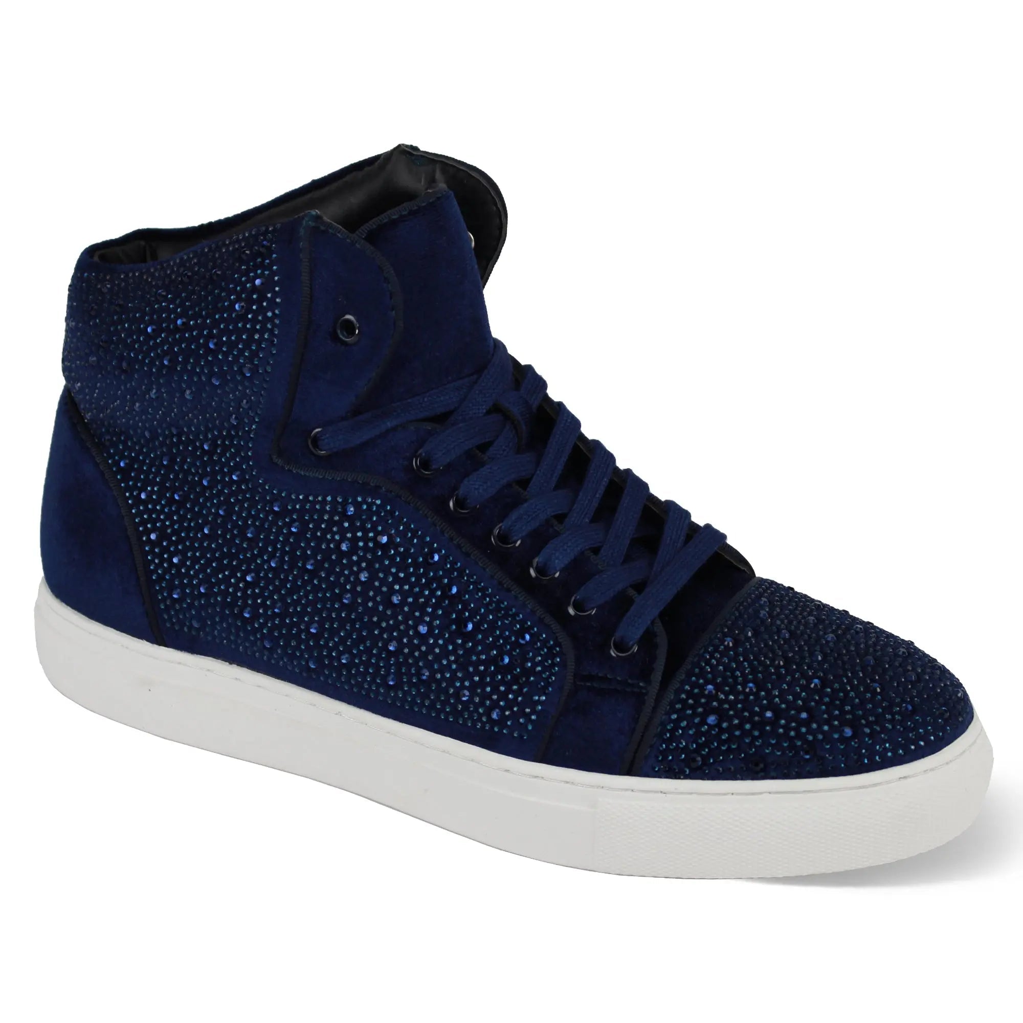 Flash in Navy Jeweled High Top Sneakers