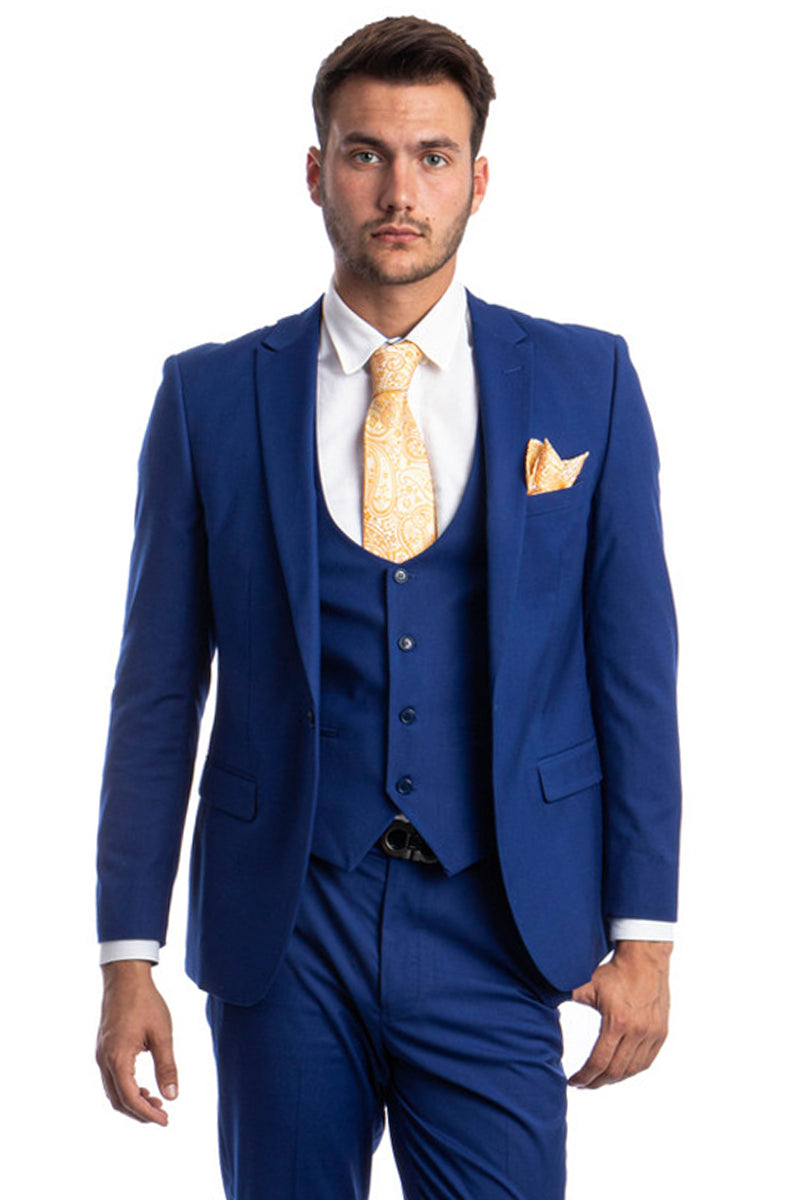 Indigo Blue Slim Fit Wedding & Prom Suit | Tazio Suits