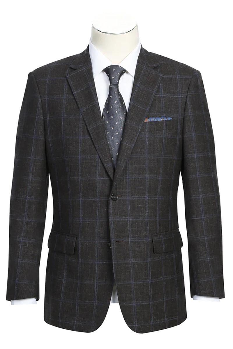 "Sophisticated Windowpane Blazer: Elevate Your Prom or Wedding Style"