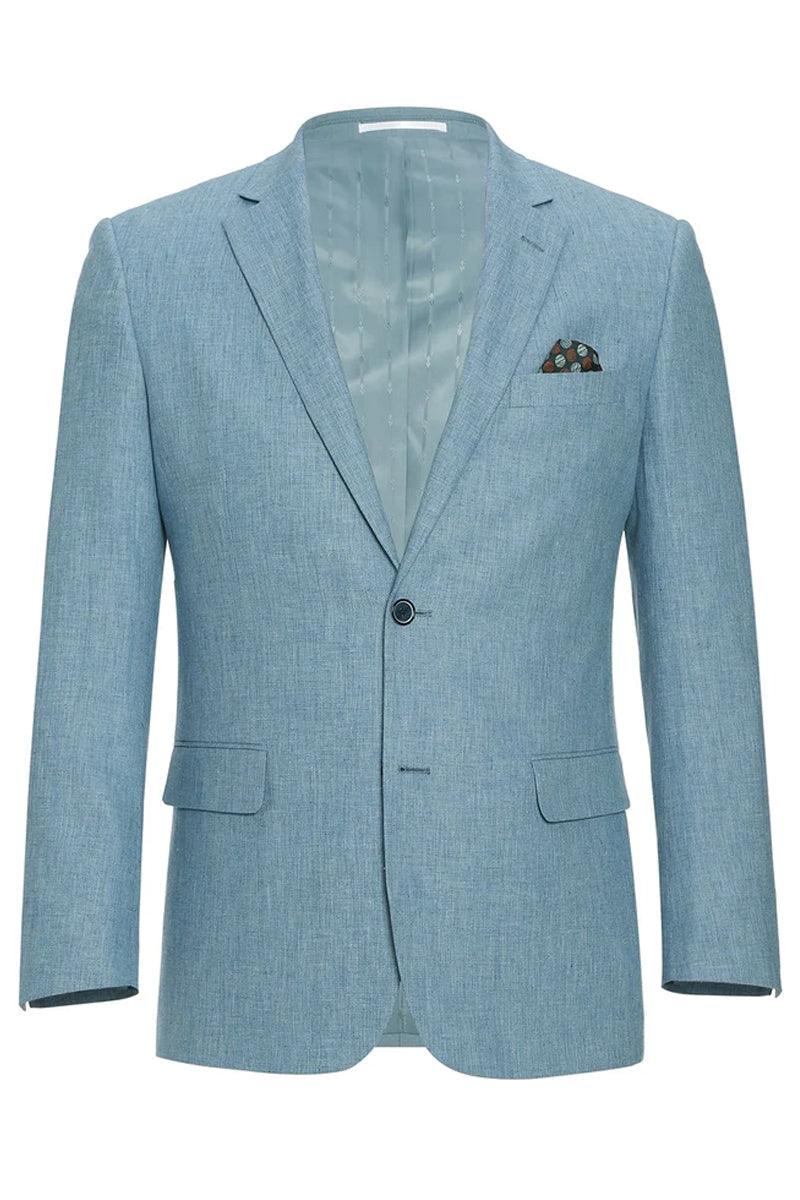 "Renoir: The Perfect Suit for Prom and Wedding Elegance - Sky Blue Sli